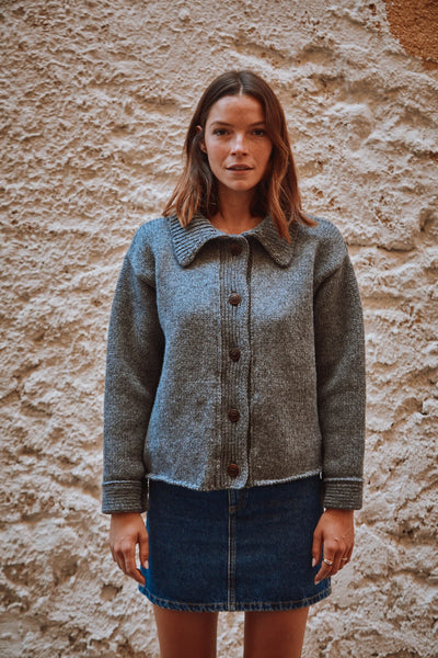CALAMITY Knit Jacket in Merino Wool - Ash Grey – Gather&See