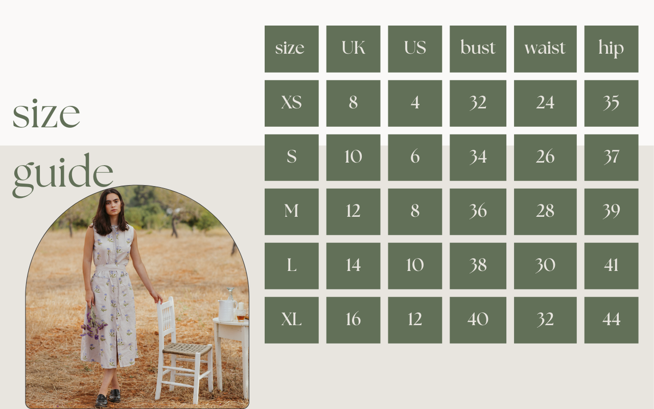 Sunflower Handblock Dress – Gather&See